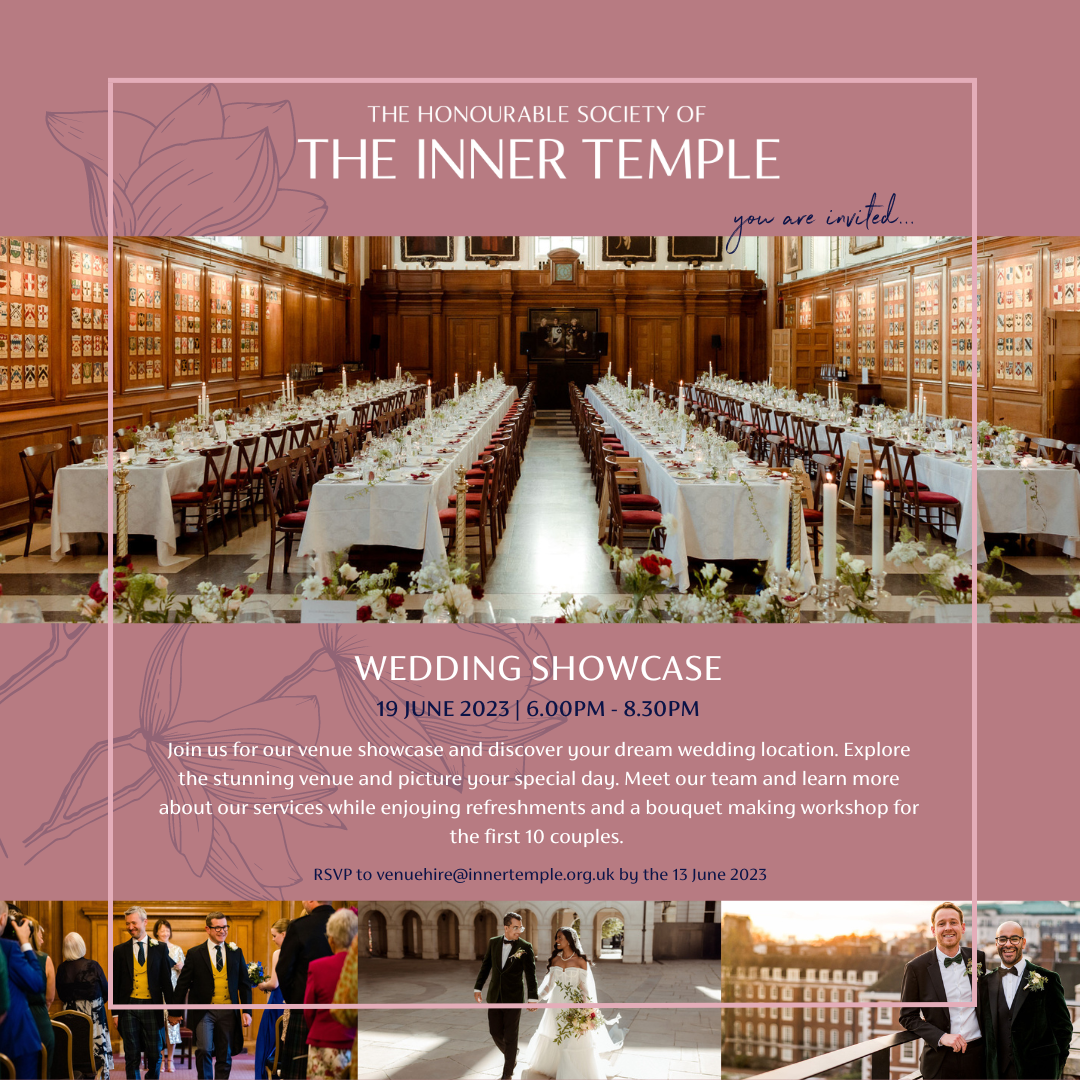 Wedding Venue Showcase - The Honourable Society of The Inner Temple